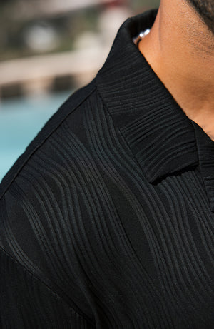 Relaxed Fit Wave Shirt in Black – MAUVAIS